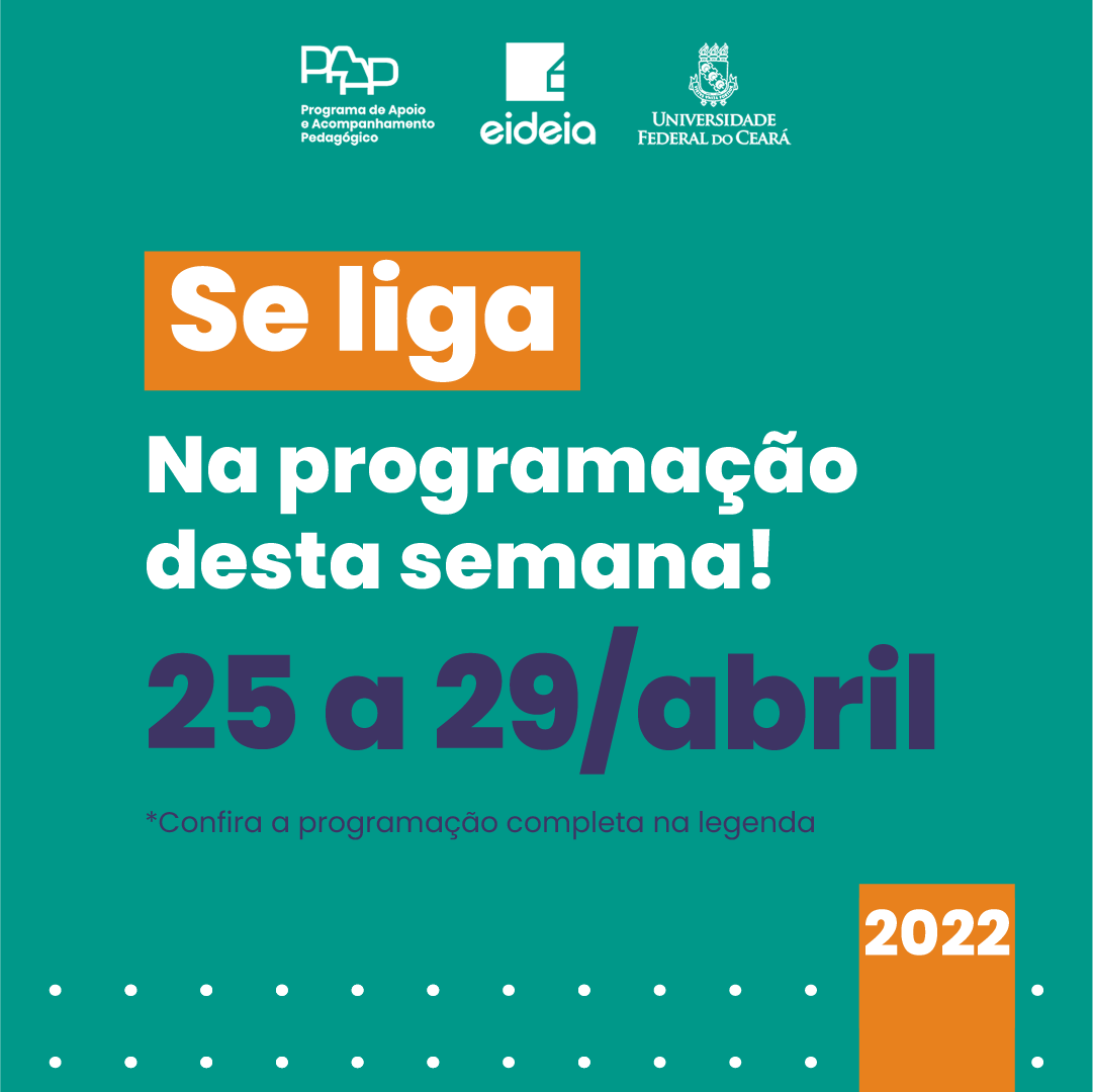 PROGRAMA O DA SEMANA DE 25 A 29 DE ABRIL DE 2022 PAAP UFC